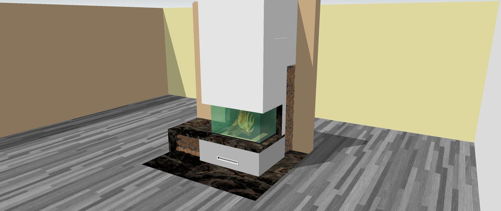 Trojstranný krb (kombinovaný) - Album užívateľa flamaecol - Foto 3 ...